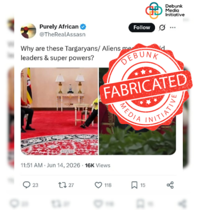 FABRICATED: There are no aliens meeting any world leaders anywhere ...